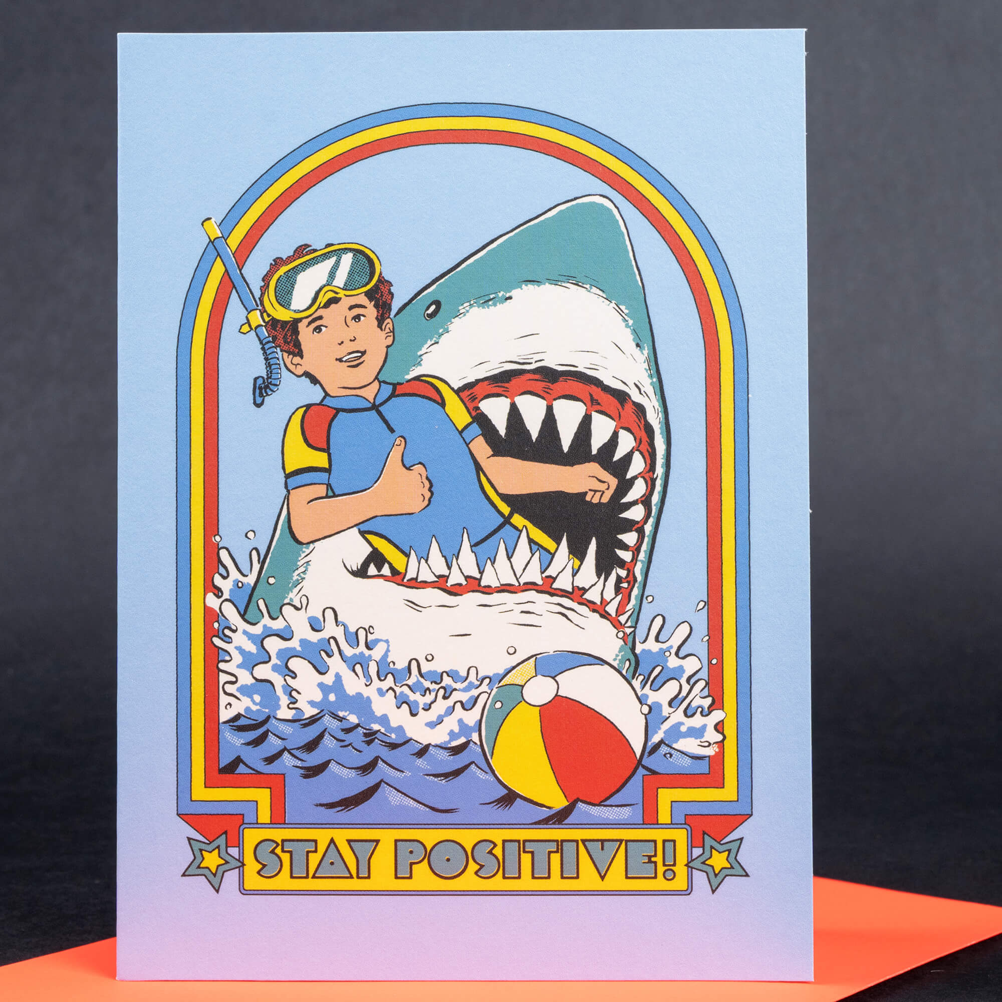 Stay Positive A6 Greeting Card