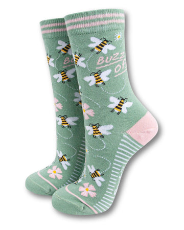 Buzz Off Bee Combed Cotton Socks in Sage Green – Rebel Romance